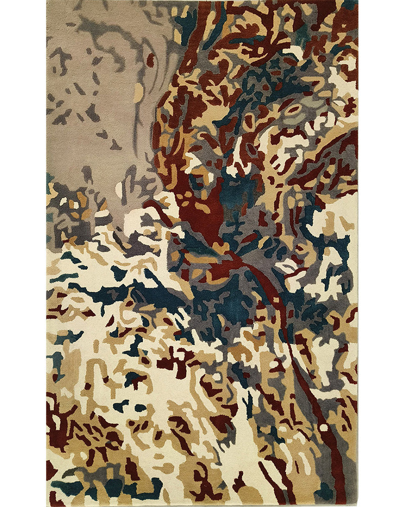 Infinity Inlay Hand Tufted Woolen Rug